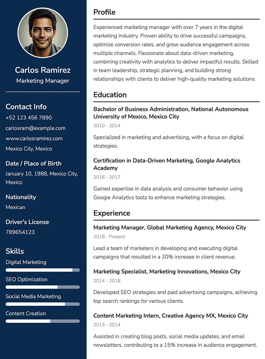 MiCV | Crea tu CV en minutos